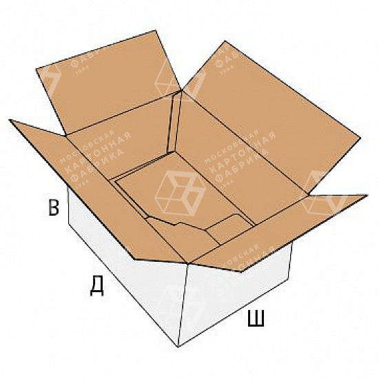 Коробка FEFCO 0711 - 4-х клапанная, клееная, складная купить в Москве